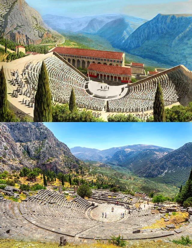 The ancient theatre of Delphi, Greece - 9GAG