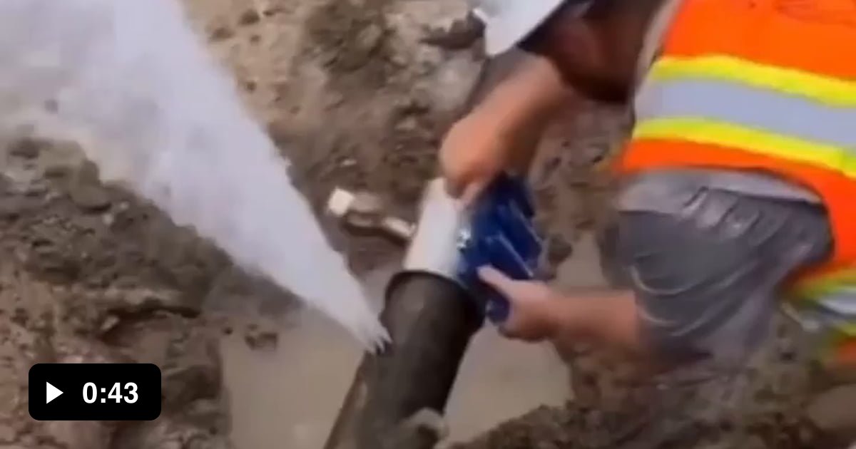 Plugging the hole of a pipe - 9GAG