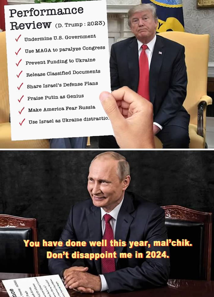 Trump's 2023 Performance Review - 9GAG