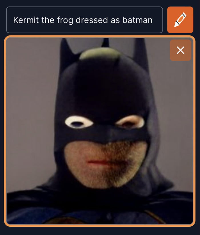 AI-Generated Image of Kermit the Frog Dressed as Batman - 9GAG