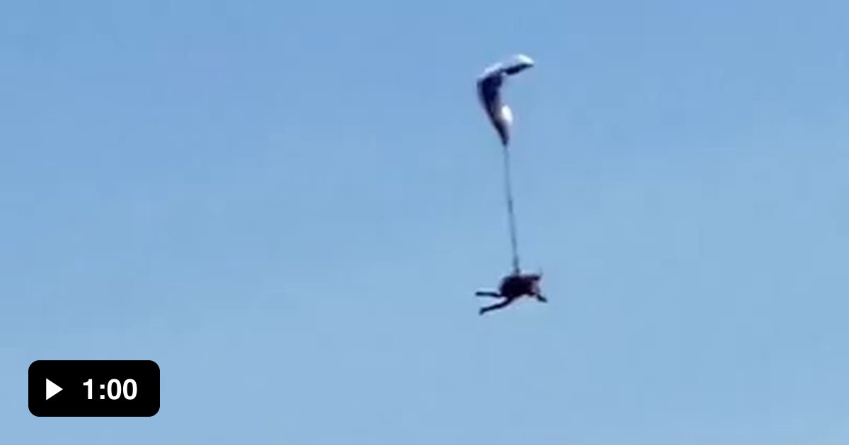 Paraglider gets tangled in parachute and plummets to earth - 9GAG
