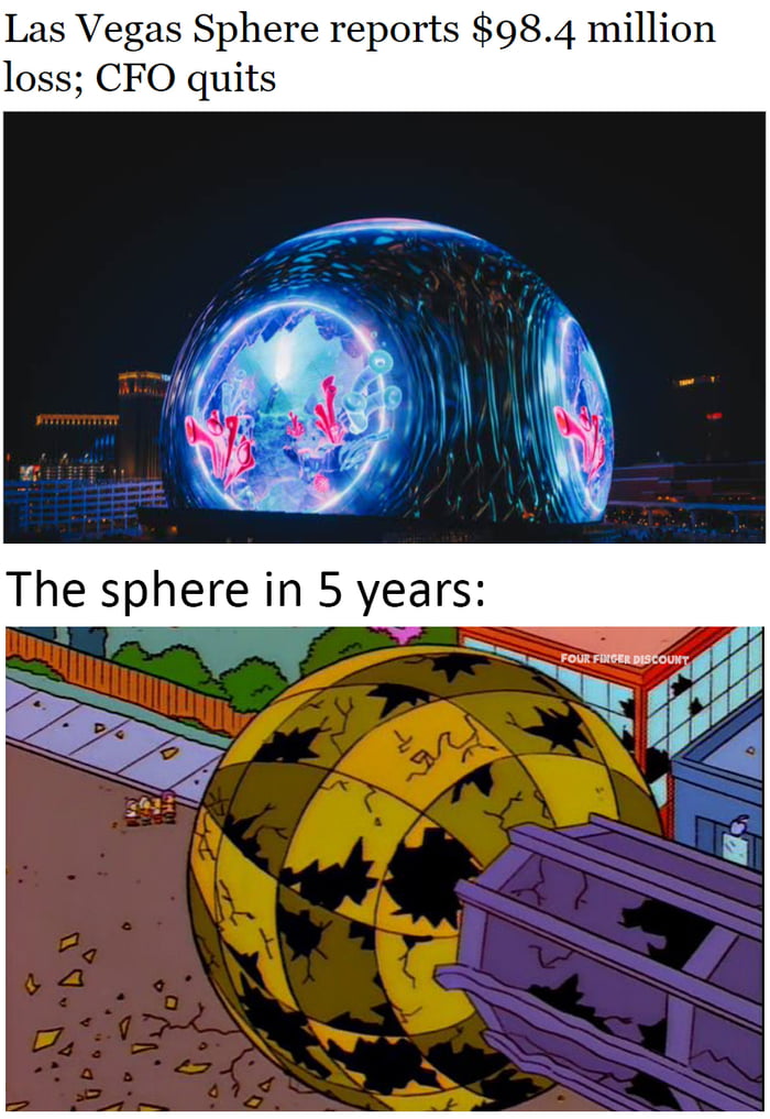 Did Simpsons predict the Las Vegas sphere ? - 9GAG