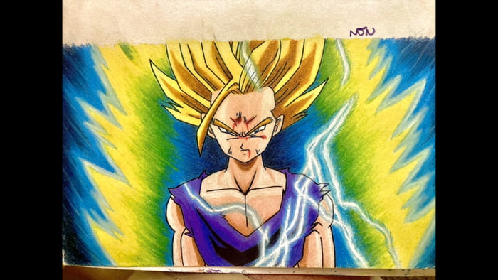 I updated an old drawing of SS2 Gohan, hope you guys like it! - 9GAG