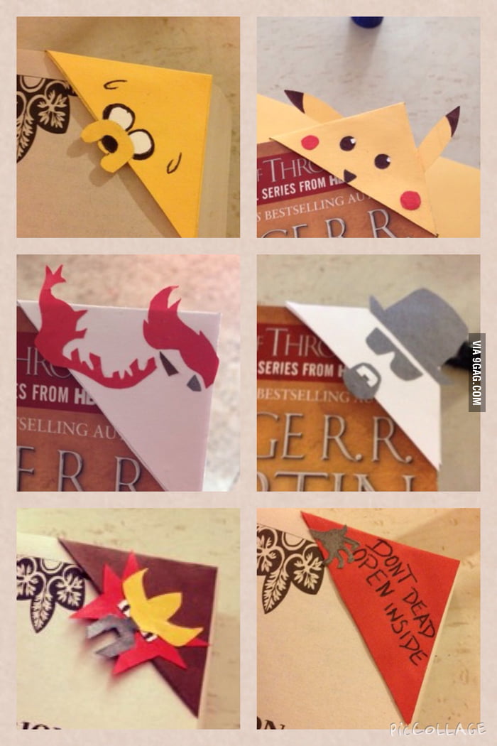 I made my own versions of the Gengar bookmarks. - 9GAG