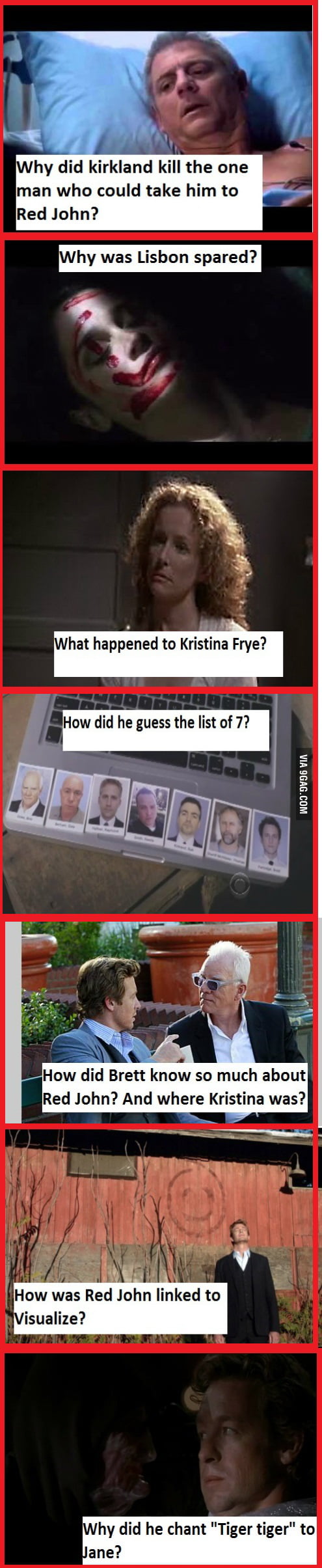 Gaping Plot Holes in the Mentalist (Red John case). - 9GAG