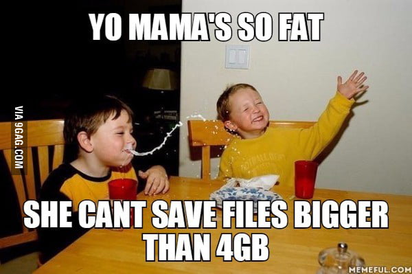 Try ntfs - 9GAG