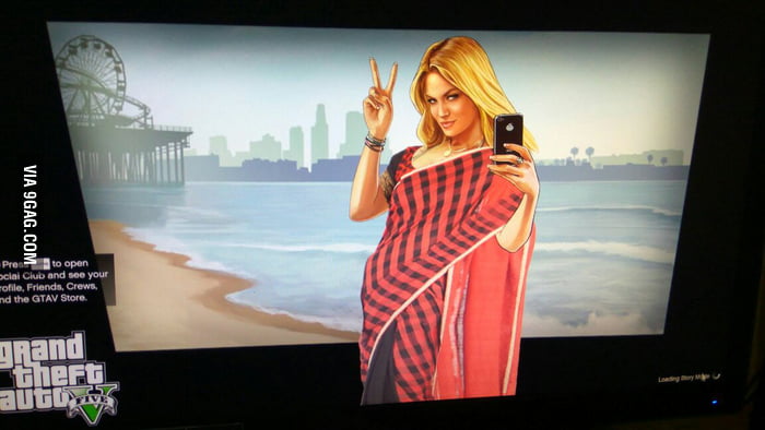 GTA V saree Loading screen Save my ass! - 9GAG
