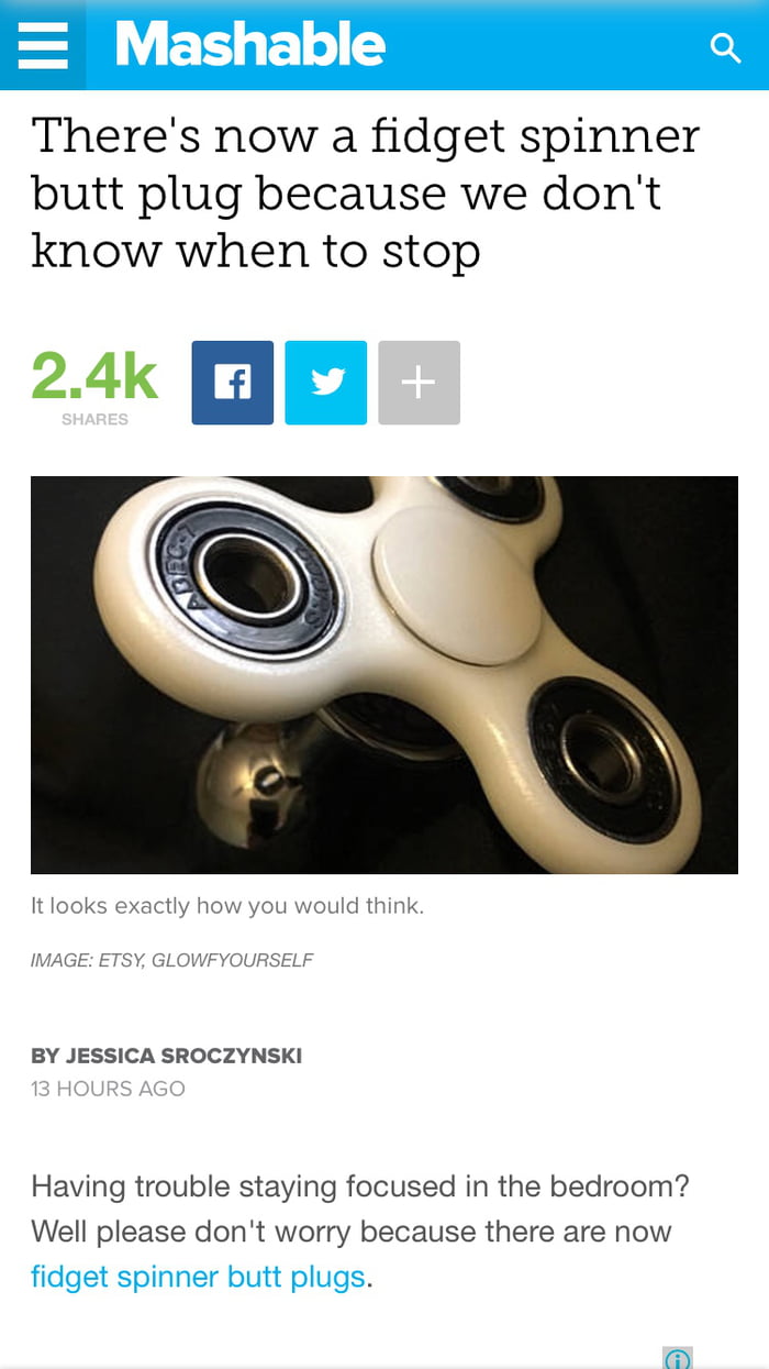 Fidget spinner butt plugs..... - 9GAG