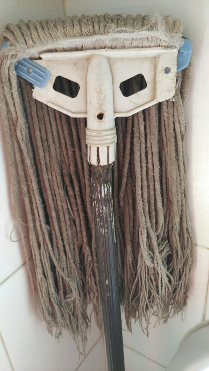 This mop looks like the alien from the movie 'Predator' - 9GAG