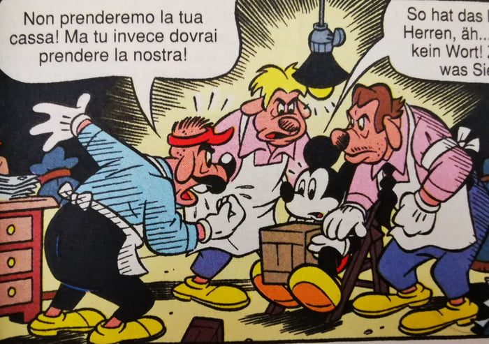 Even in Mickey Mouse comics Italians do the Italian hand - 9GAG
