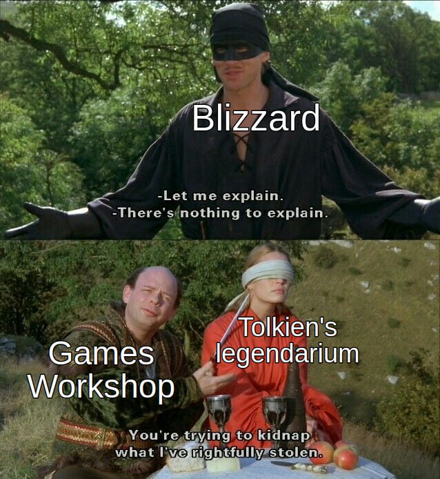 In the 90s Games Workshop (Warhammer) sued Blizzard (Warcraft) for stuff they had plagiarized ...