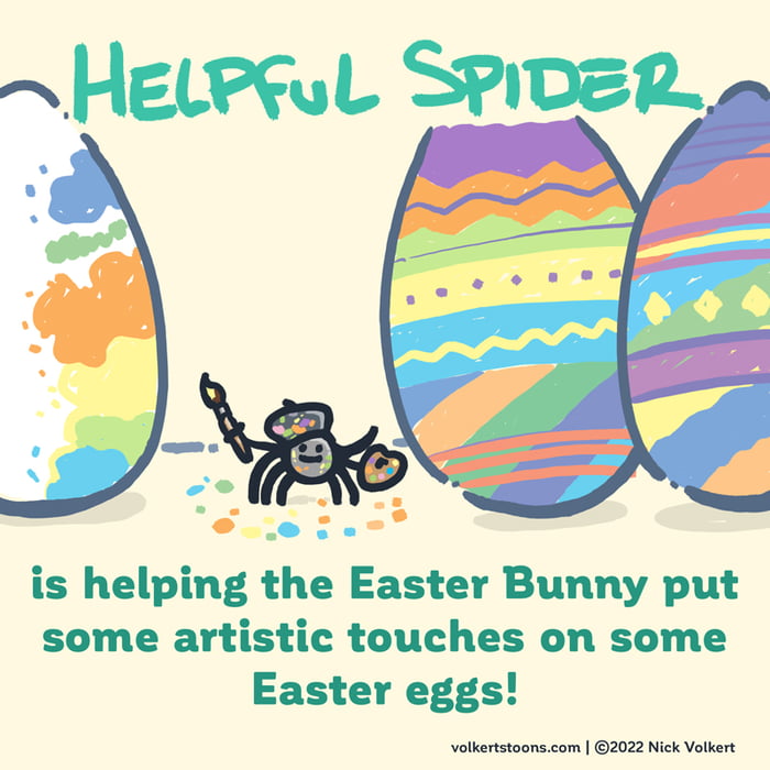 Happy Easter from the Helpful Spider! - 9GAG
