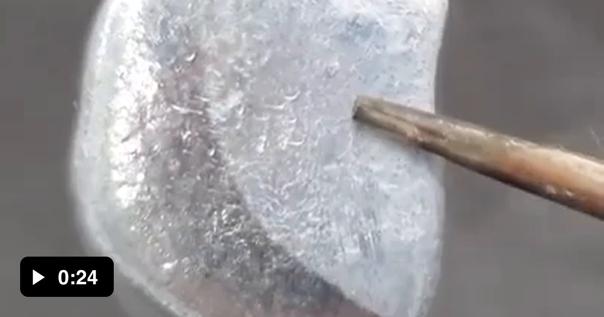 What frozen mercury that only freezes at -38.83 °C (-37.89 °F), looks ...