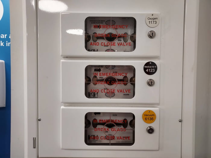 Hospital gas shutoff valves. In am emergency do we break all three ...