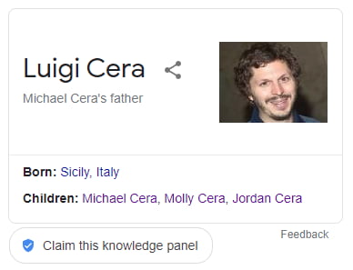 The picture used for Michael Cera's father's knowledge panel by google ...