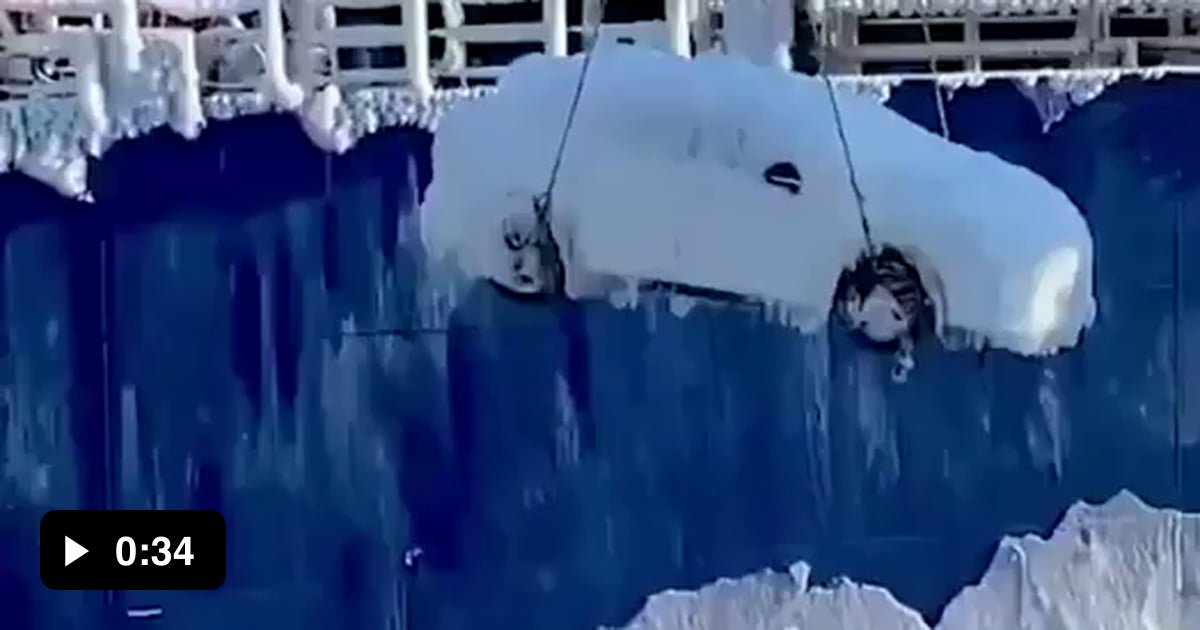 Due to extreme weather, this ship delivers frozen cars from Japan to ...
