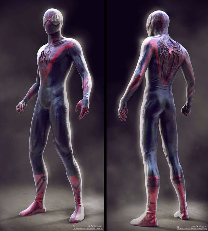 Just some concept art of Miles Morales' suit that they were planing on ...