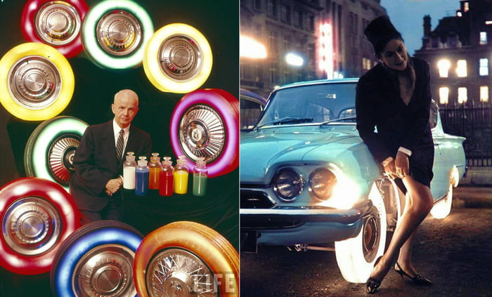 Goodyear’s illuminated tires in early 1960s - 9GAG