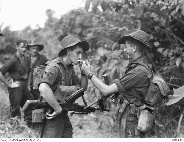 Aitape – Wewak Campaign. Karawop. New Guinea. 22 April 1945. A forward ...