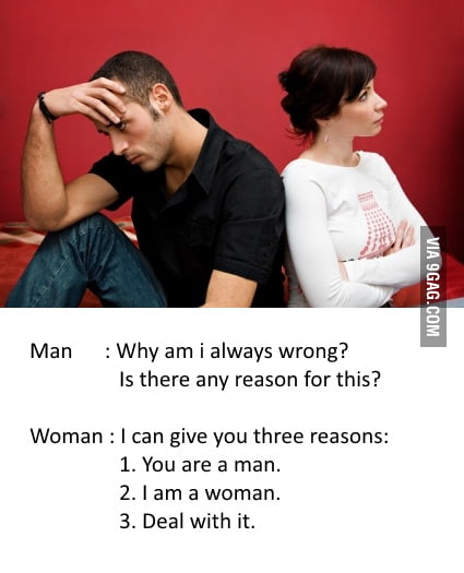 Why men are always wrong - 9GAG