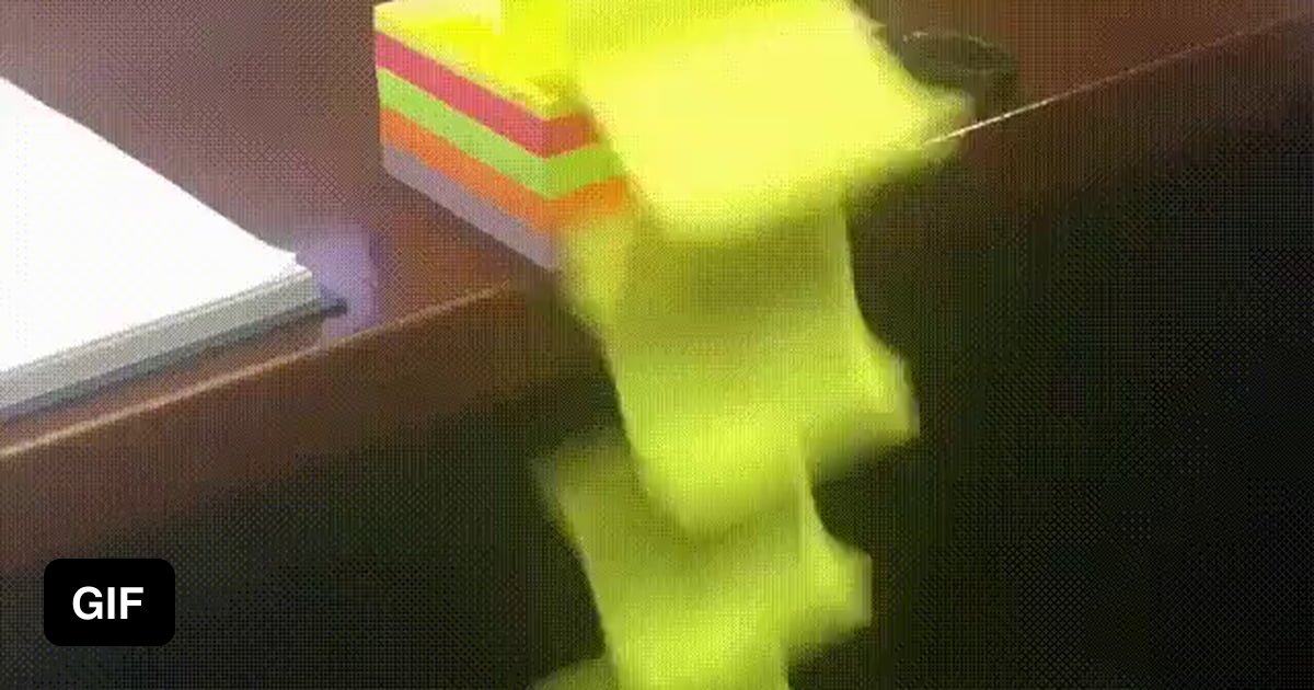 Falling post-it notes - 9GAG