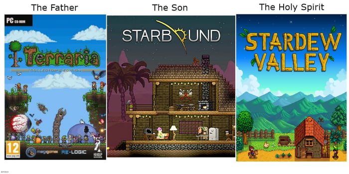 The Holy Trinity Of 2D Sandbox Games - 9GAG