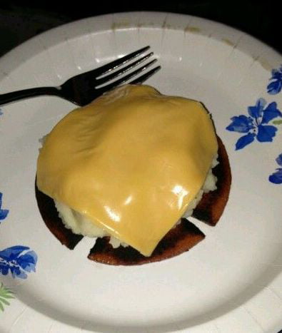 This was called a 'Mexican Hat' in my 80's school cafeteria. - 9GAG