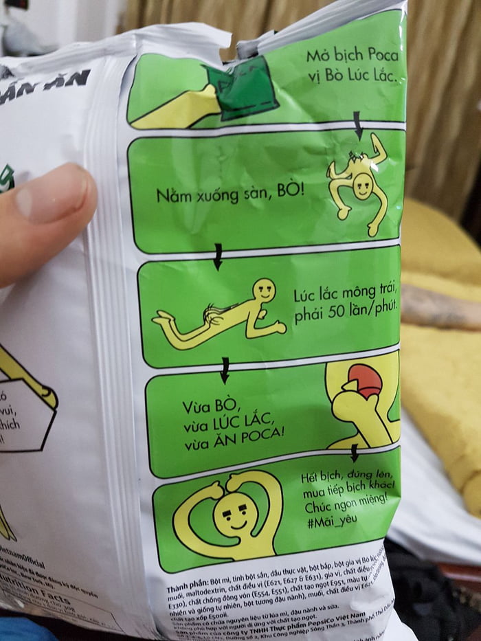 Ummmm can I get a translation? This is on the back of a crisps packet ...