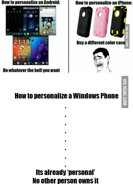 Know the differences... FIXED, Windows Phone included - 9GAG