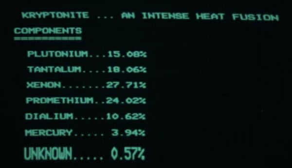 Kryptonite formula revealed since Superman III (80s) - 9GAG