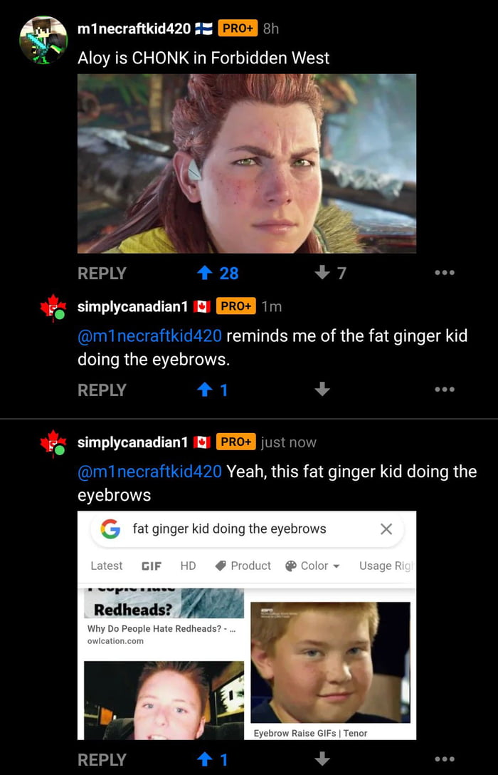 Fat ginger kid doing the eyebrows - 9GAG