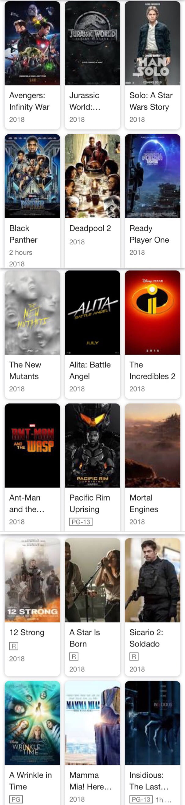 Movies for 2018 - 9GAG