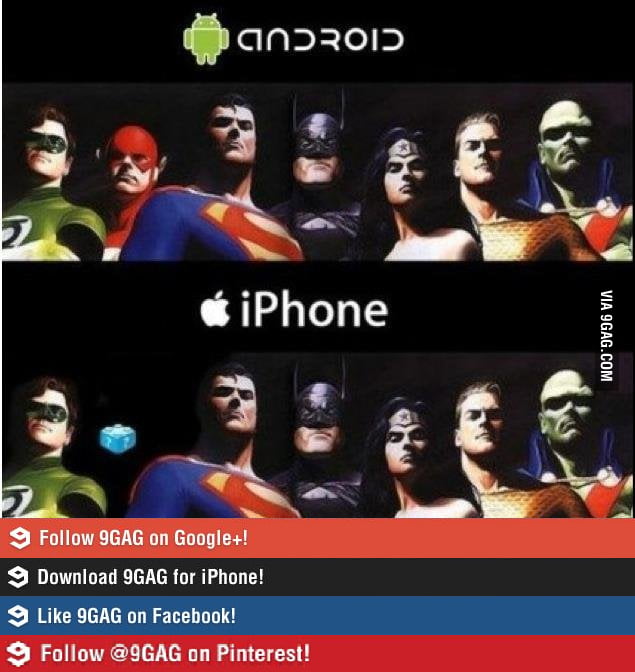 Difference between Android and Apple - 9GAG
