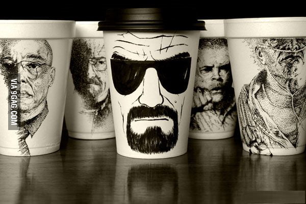 Breaking Bad Disposable Coffee Cups Drawings - 9GAG