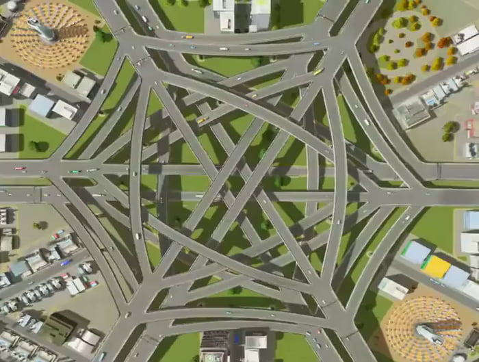 A theoretical 6-way highway interchange - 9GAG