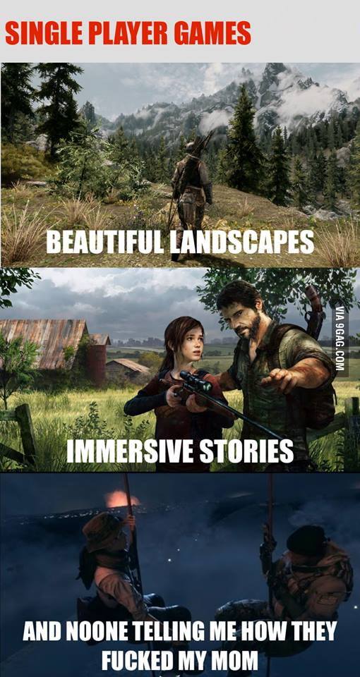 This is why I prefer single player games. - 9GAG