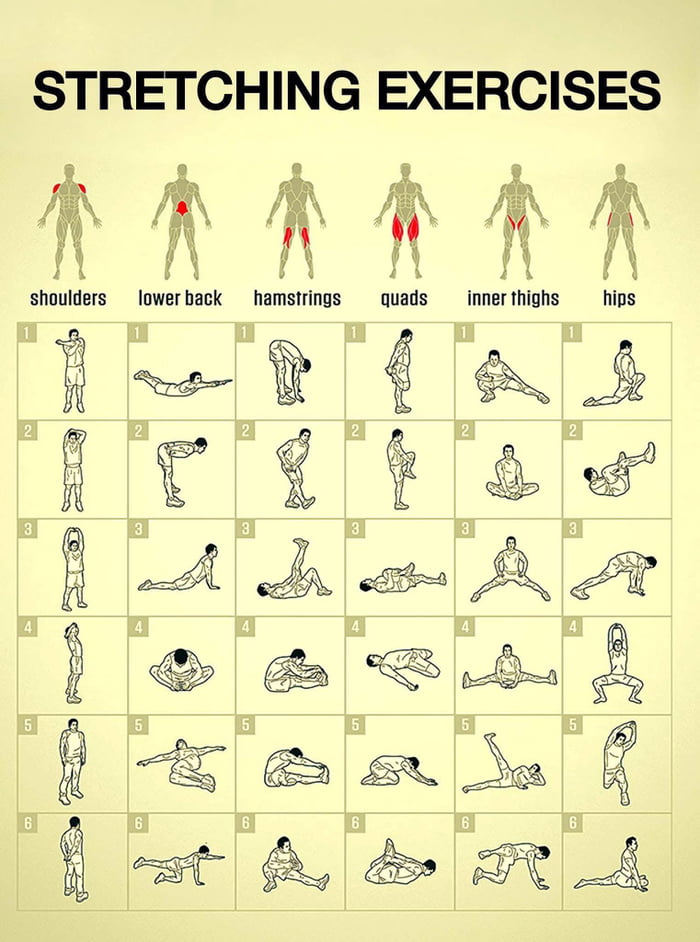 A cool guide of stretching exercises - 9GAG