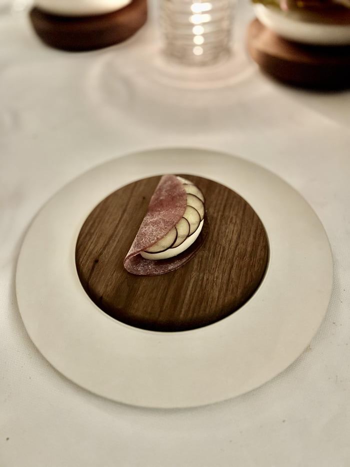 Dessert at Eleven Madison Park - mochi ice cream in a grape shell with ...