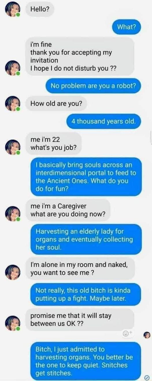 Chatting with bots - 9GAG