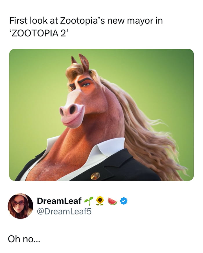 First look at the Zootopia 2 mayor. - 9GAG