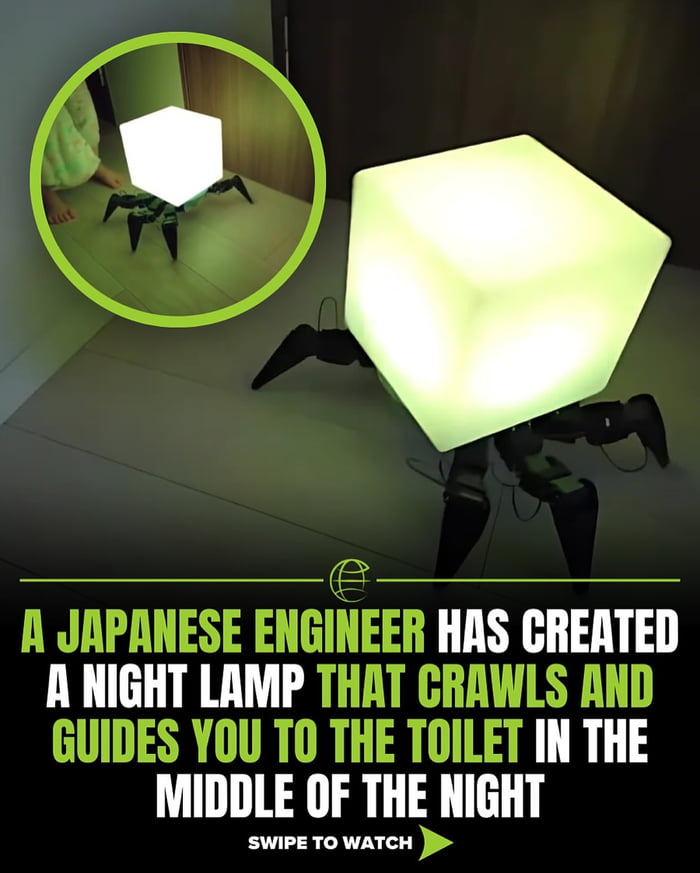 A crawling night lamp to guide you in the dark. - 9GAG