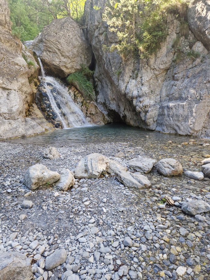 Bath of Zeus, Olympos, Thessaly, Greece. Take a bath for five minutes ...