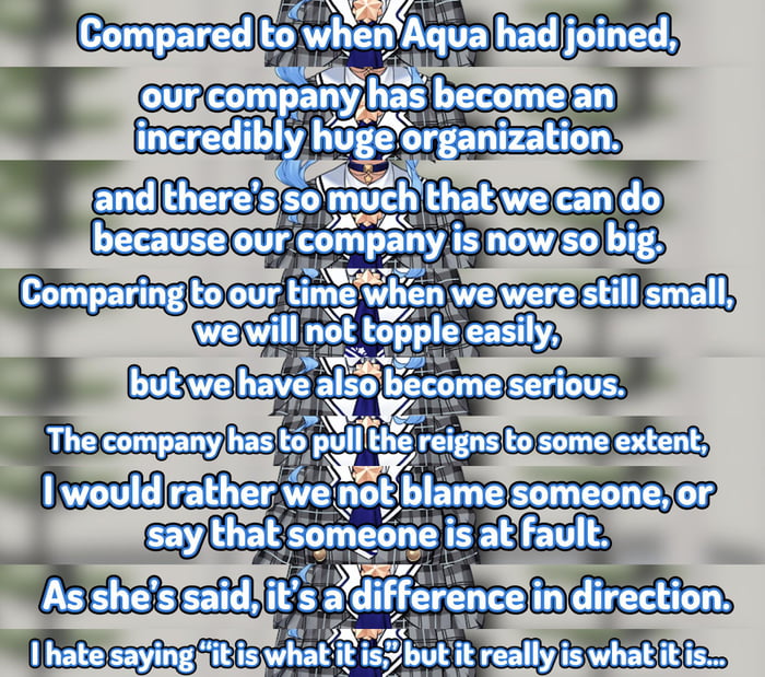 On the graduation of Minato Aqua (very rough summary) - 9GAG