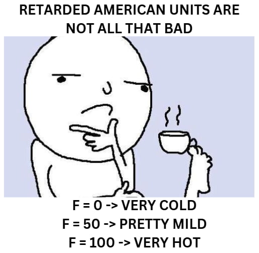 Fahrenheit is actually nicer than Celsius to understand the outside temperature - 9GAG