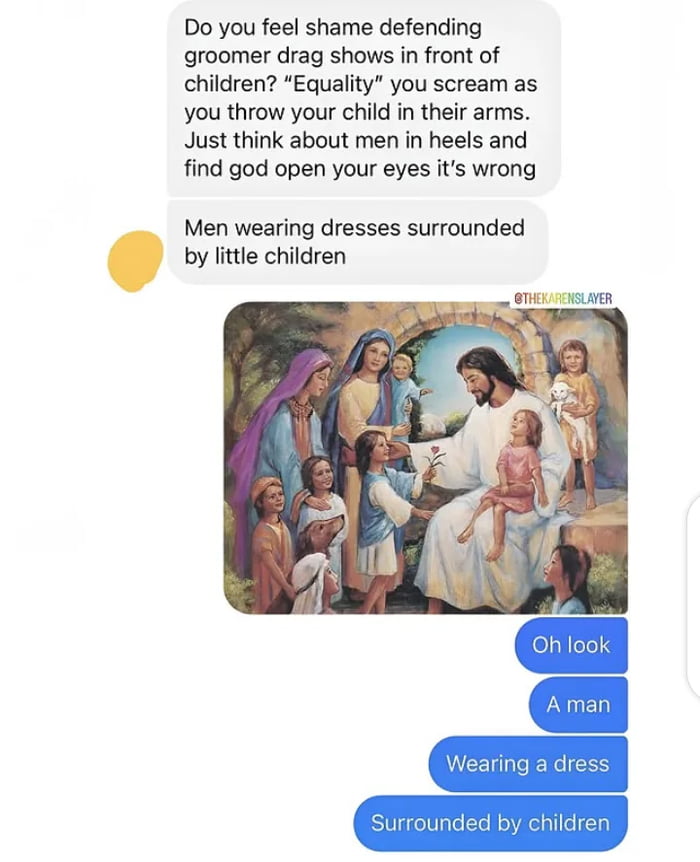 A bloke in dress with little children.... - 9GAG