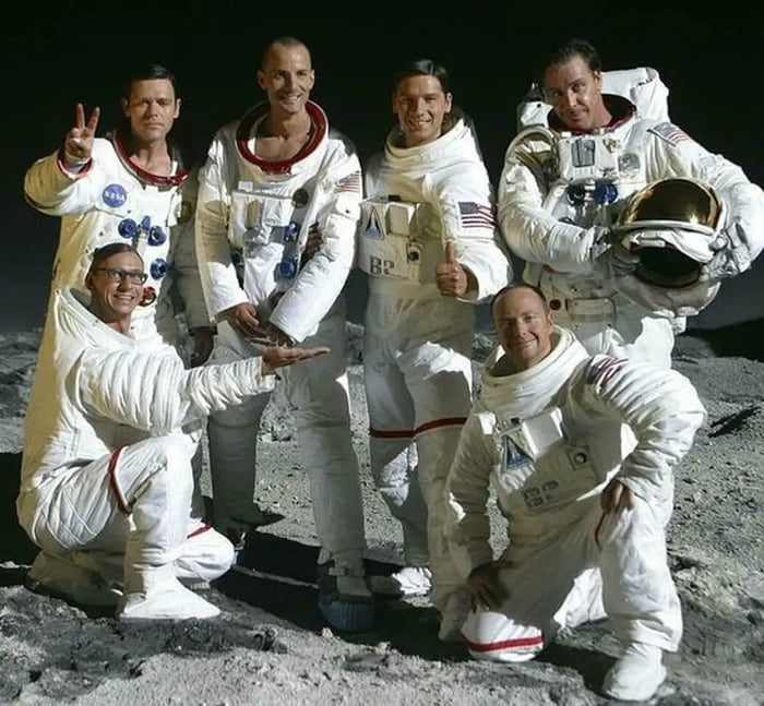 American astronauts taking a break during a moon mission - 9GAG