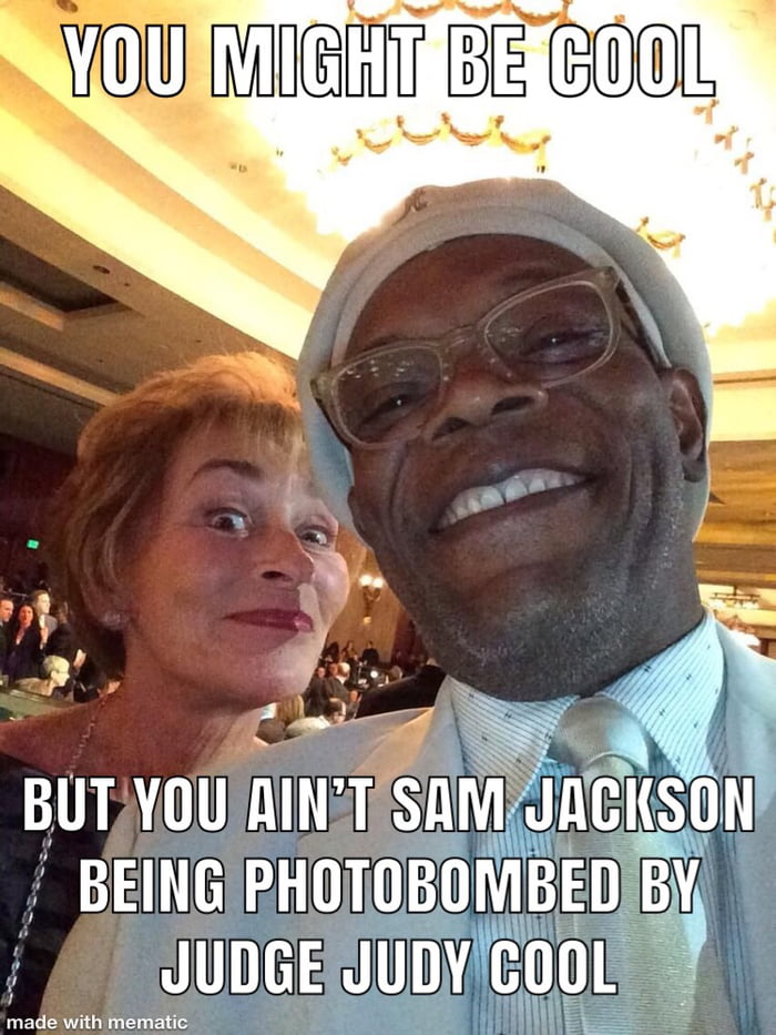 Sam Jackson judge Judy photobomb - 9GAG