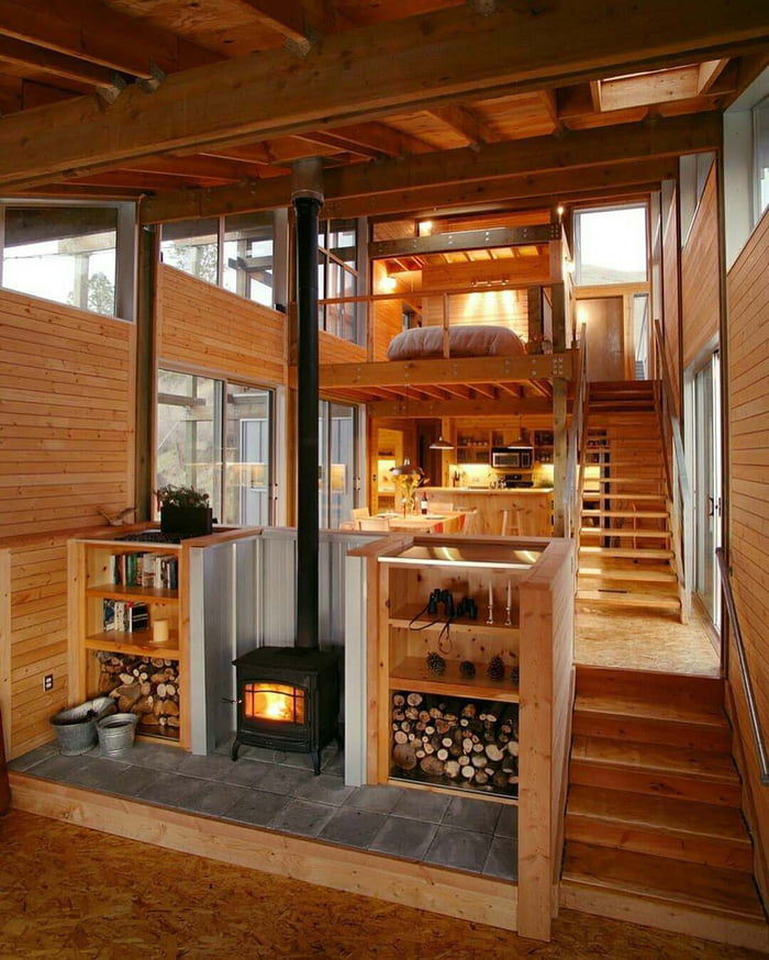 Cozy cabin with loft and fireplace - 9GAG