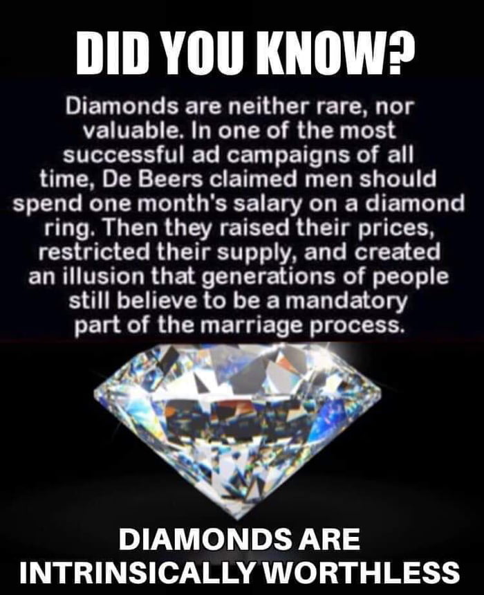 Diamonds are not rare - 9GAG