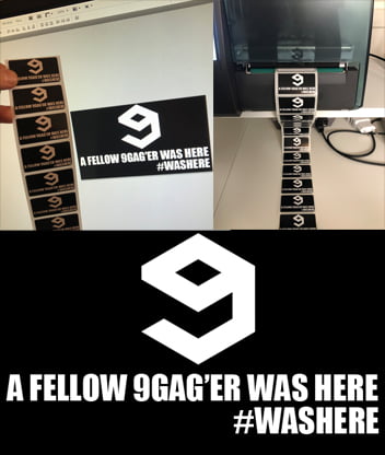 I printed some friendly 9gag stickers. Going to place them around in the world. - 9GAG